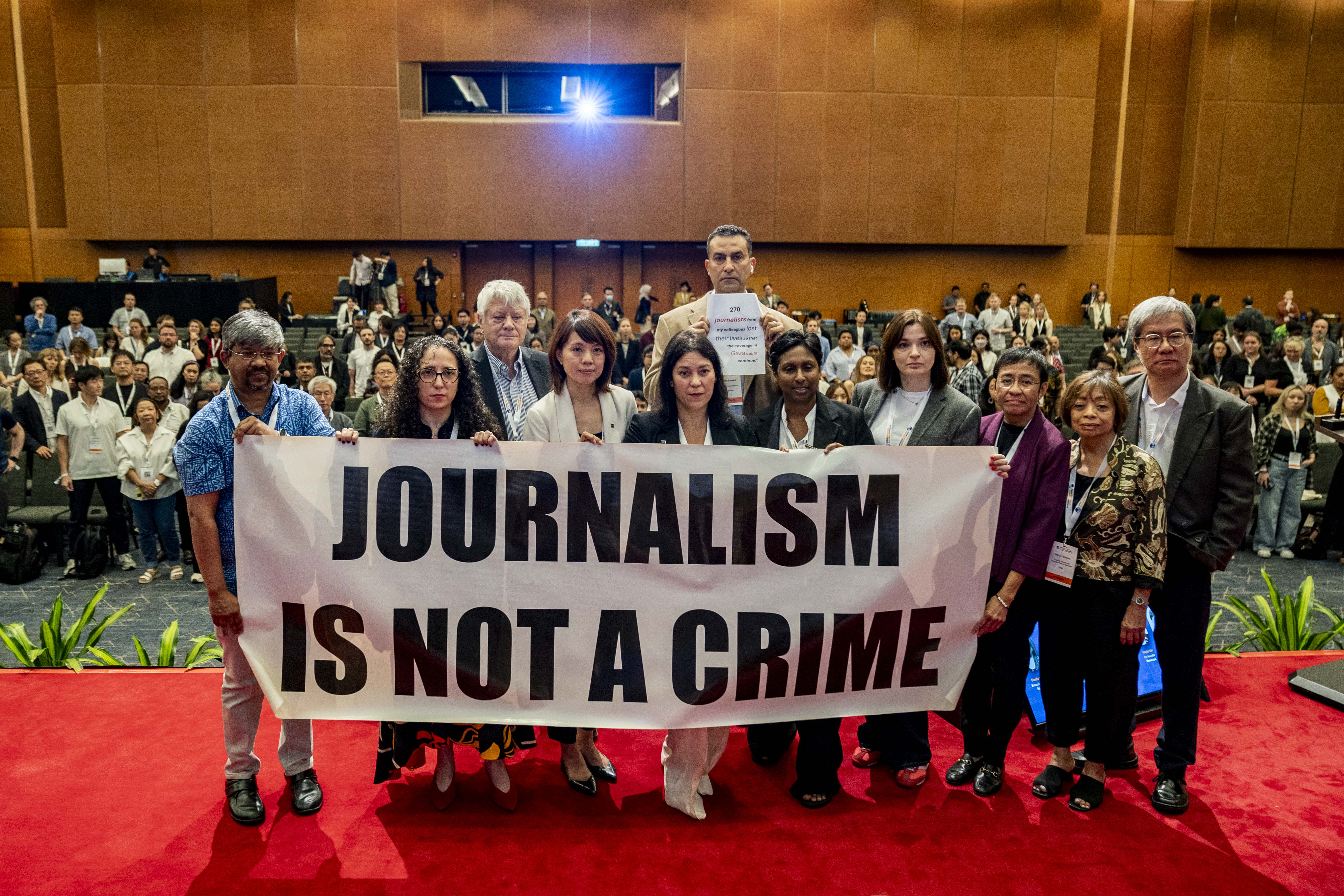 CPJ leads solidarity action at the Global Investigative Journalism ...